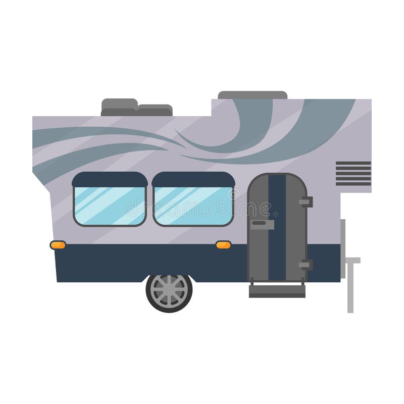 Trailer Vector Icon.Cartoon Vector Icon Isolated on White Background ...