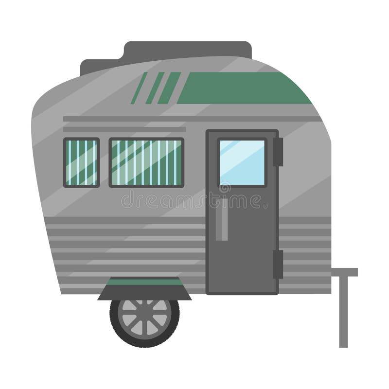 Trailer Vector Icon.Cartoon Vector Icon Isolated on White Background ...