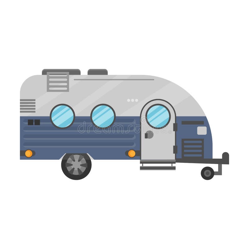 Trailer Vector Icon.Cartoon Vector Icon Isolated on White Background ...