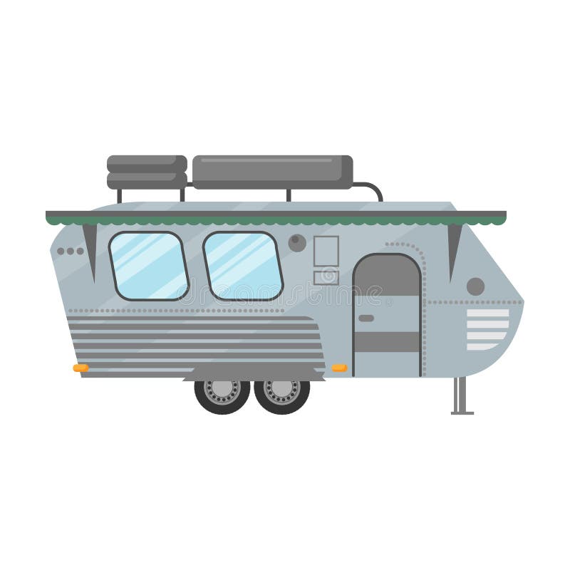 Trailer Vector Icon.Cartoon Vector Icon Isolated on White Background ...