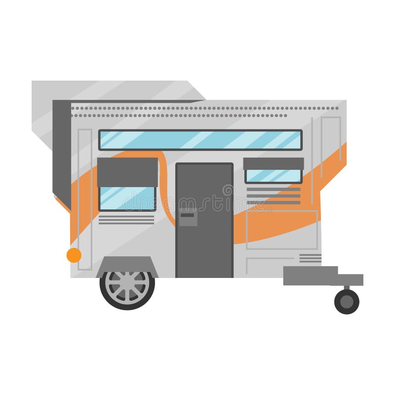 Trailer Vector Icon.Cartoon Vector Icon Isolated on White Background ...