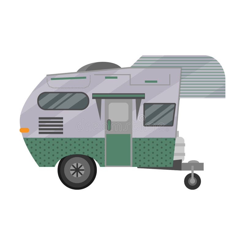 Trailer Vector Icon.Cartoon Vector Icon Isolated on White Background ...