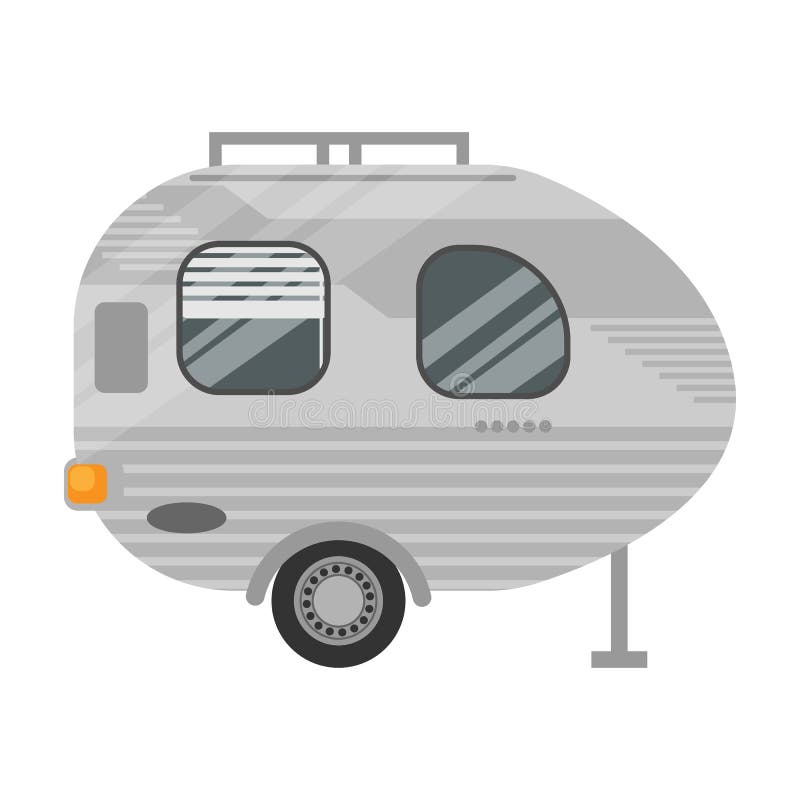 Trailer Vector Icon.Cartoon Vector Icon Isolated on White Background ...