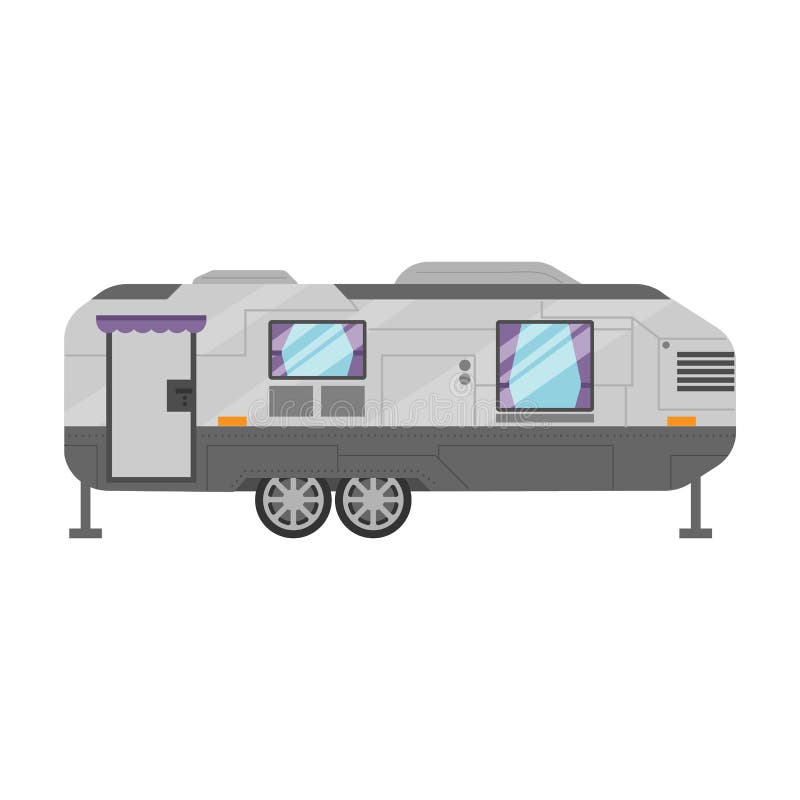 Trailer Vector Icon.Cartoon Vector Icon Isolated on White Background ...