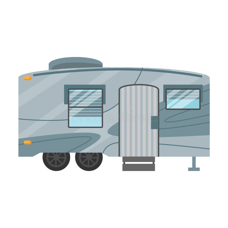 Trailer Vector Icon.Cartoon Vector Icon Isolated on White Background ...