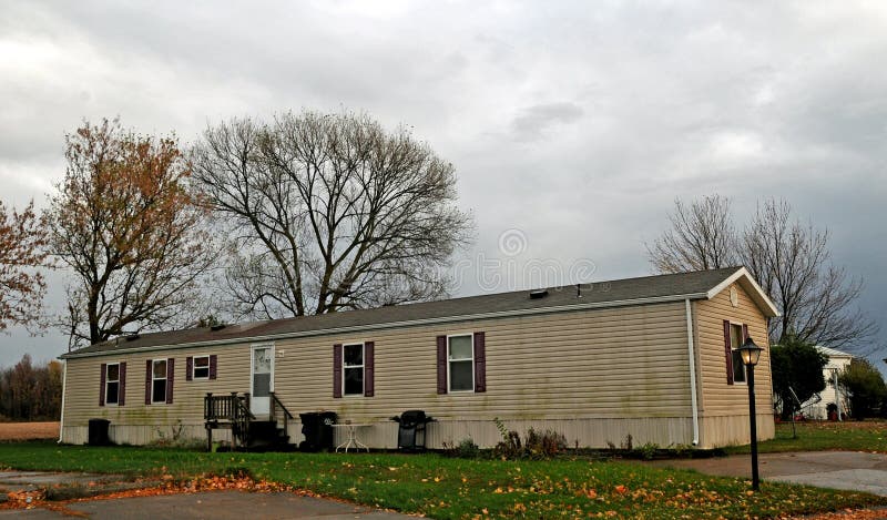 Trailerpark Modular home stock photo. Image of htrailerpark - 63366488