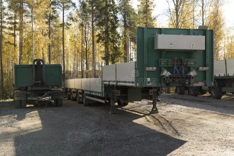 Trailers Parking at Warehouse To Load Products Stock Photo - Image of ...
