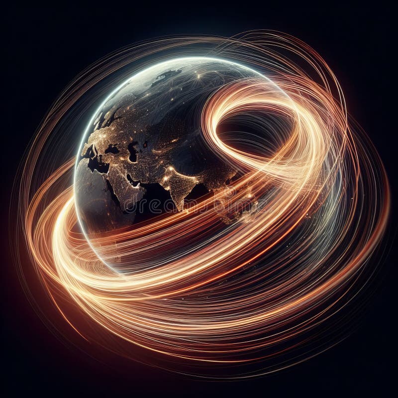 Trailing Light Effect a Captivating Light Trail Effect that Cap Stock ...