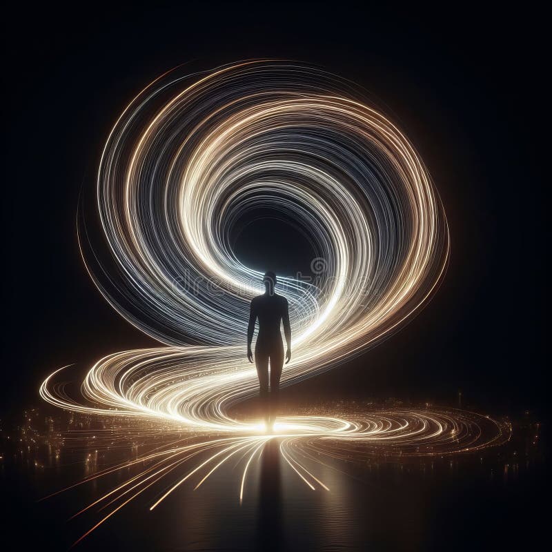 Trailing Light Effect a Captivating Light Trail Effect that Cap Stock ...