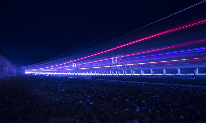 Trailing Lights of the Highway Stock Photo - Image of vehicles ...