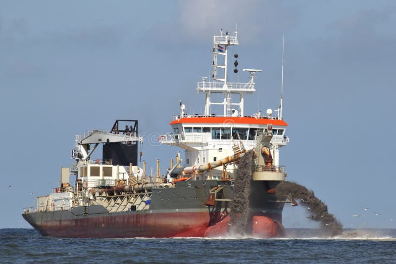 Trailing Suction Hopper Dredger Stock Photo - Image of erosion, defense ...