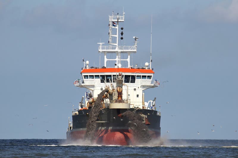 Trailing Suction Hopper Dredger Stock Photo - Image of infrastructure ...