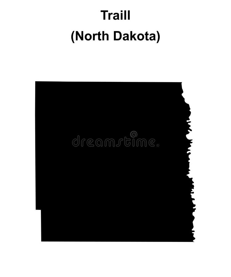 Traill outline map stock vector. Illustration of vector - 357463578