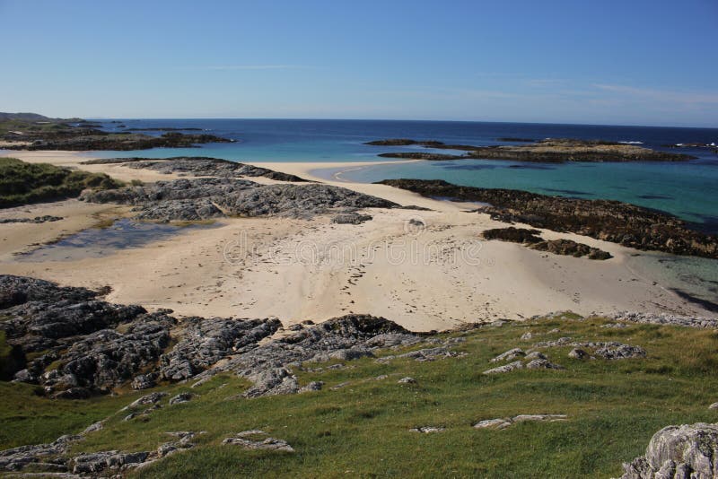 Trailleach Beach, Isle of Coll Stock Image - Image of sand, landscape ...