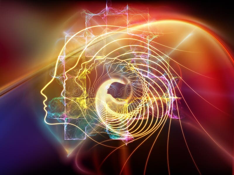 Trails of Future Minds stock illustration. Illustration of reason ...