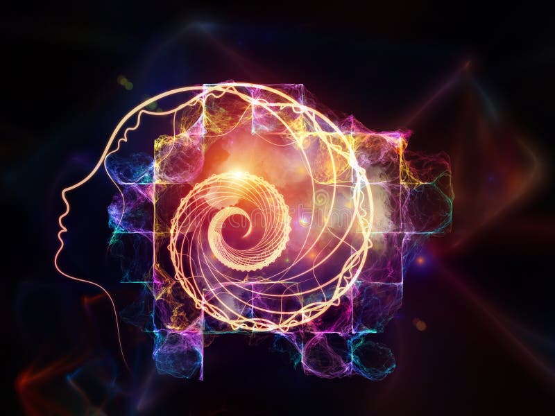 Trails of Future Minds stock illustration. Illustration of spiral ...