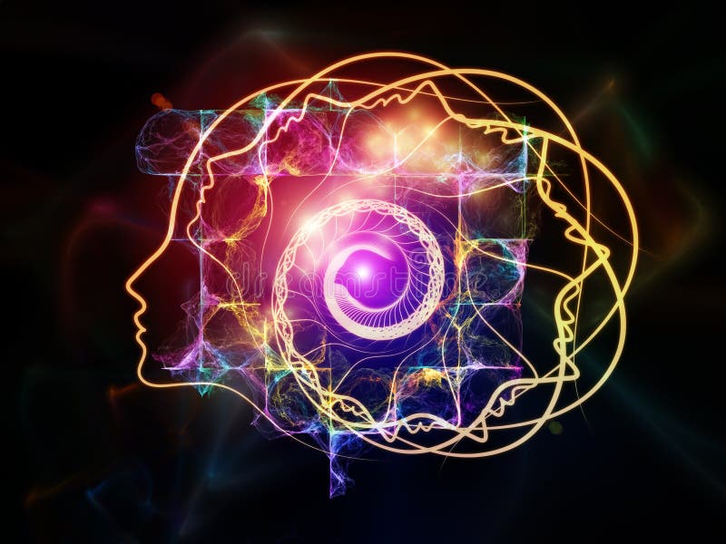 Trails of Future Minds stock illustration. Illustration of technology - 201277882