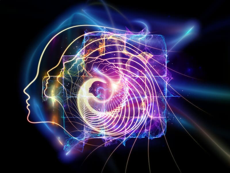 Trails of Future Minds stock illustration. Illustration of glow - 204031342