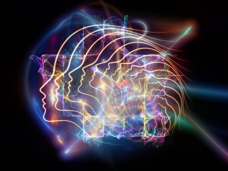 Trails of Future Minds stock illustration. Illustration of radiate ...