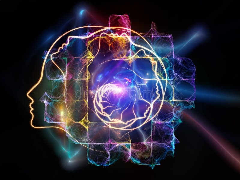 Trails of Future Minds stock illustration. Illustration of radiate ...