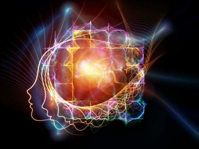 Trails of Future Minds stock illustration. Illustration of education ...