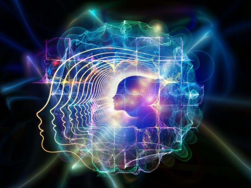 Trails of Future Minds stock illustration. Illustration of imagination ...