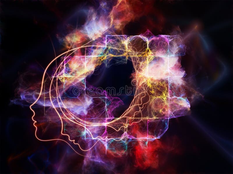 Trails of Future Minds stock illustration. Illustration of thought ...