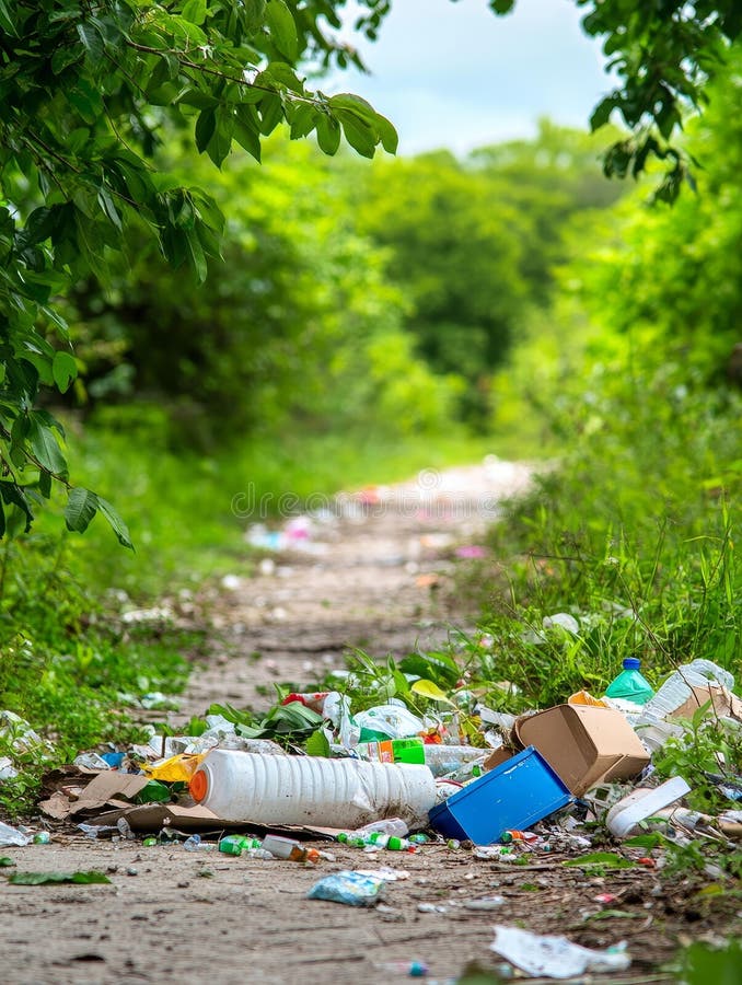 Trailside Litter Pollution Nature Pollution Environment Waste Debris ...