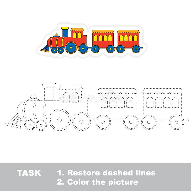 Train à Tracer Jeu De Trace De Vecteur Illustration de Vecteur ...