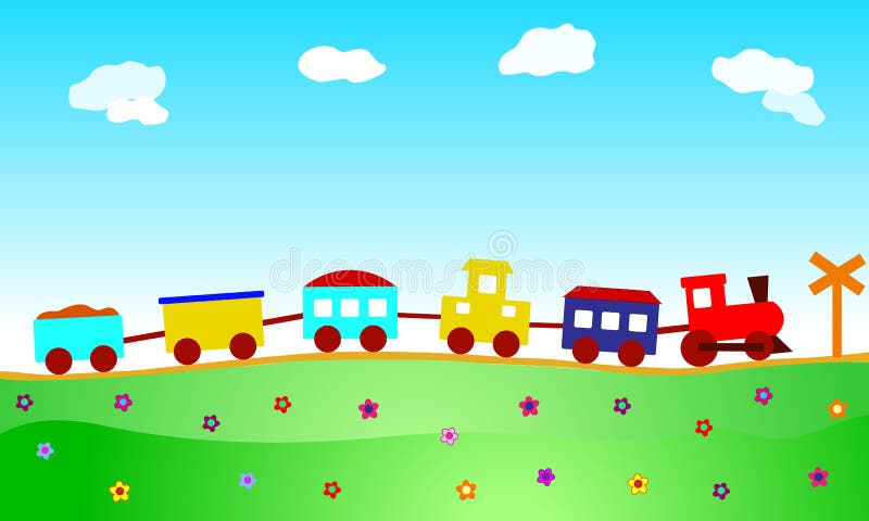 Toytrain border stock vector. Illustration of artificial - 24376021