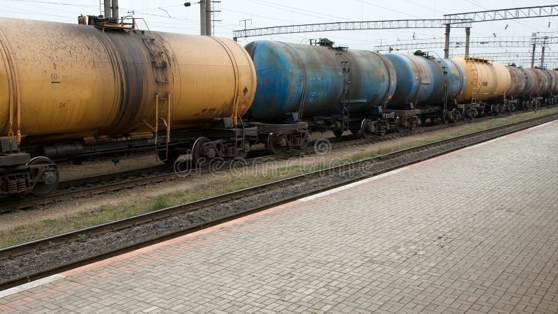 Oil tank truck train stock photo. Image of bend, chinese - 15383398