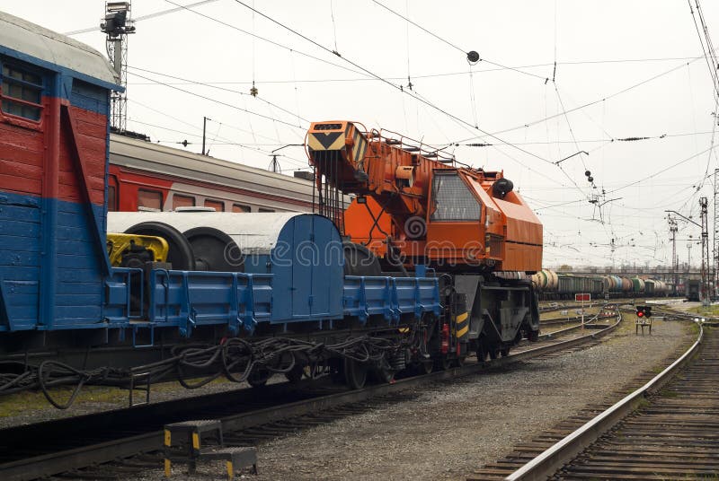 Train for Accident Recovery Work Stock Image - Image of recovery ...