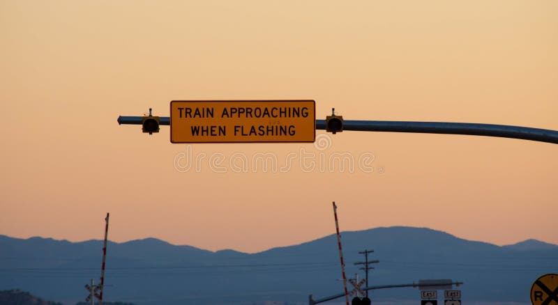 Train Approaching when Flashing Stock Photo - Image of train, mountains ...