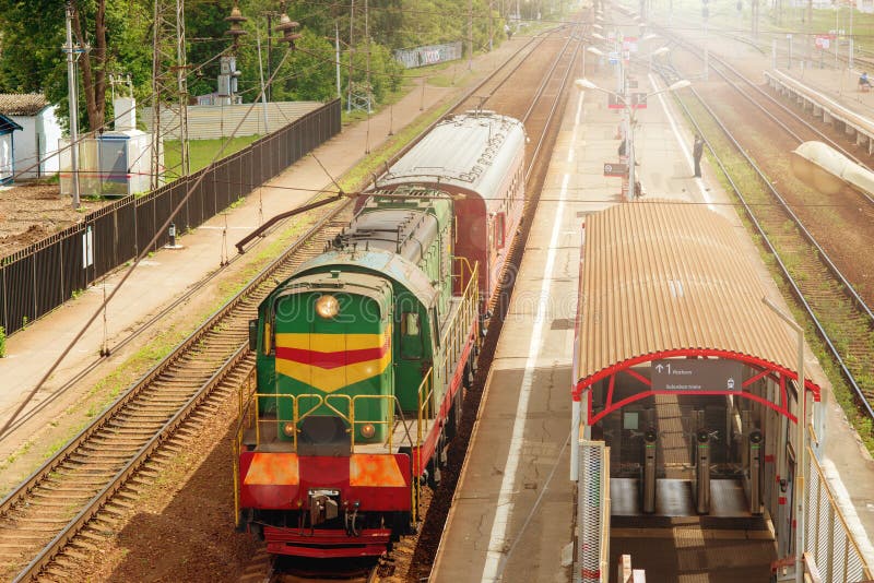 Train Arrival on the Platform Stock Image - Image of electric, station ...