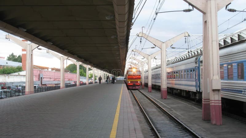 Train Arrival at the Station Stock Footage - Video of commuter ...