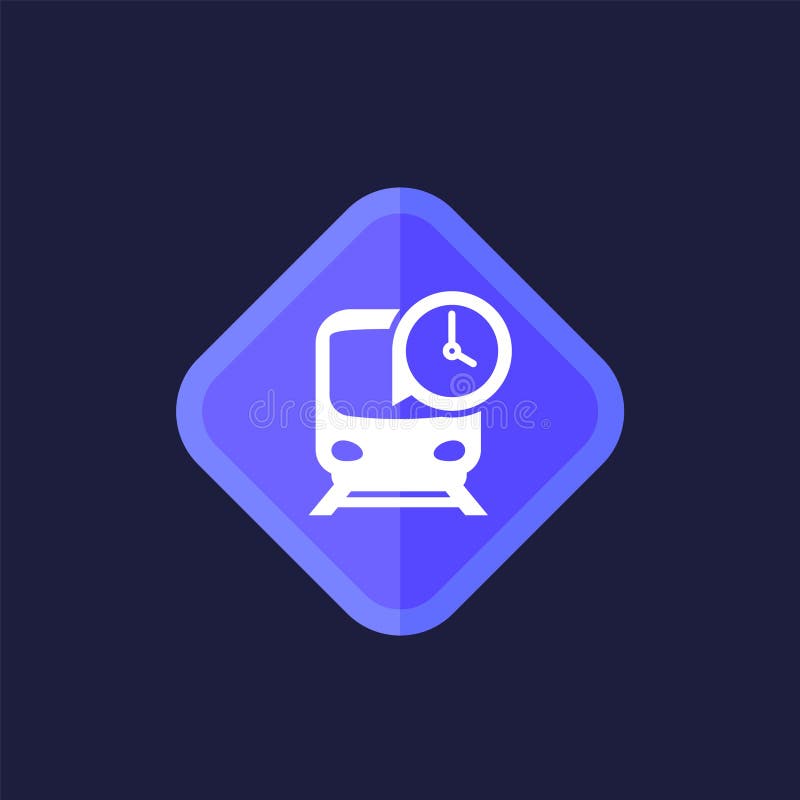 Train Arrival Time Icon, Subway Schedule Vector Stock Vector ...