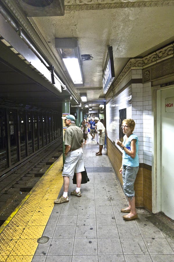 Train Arrives in the Underground Editorial Stock Image - Image of blurs ...