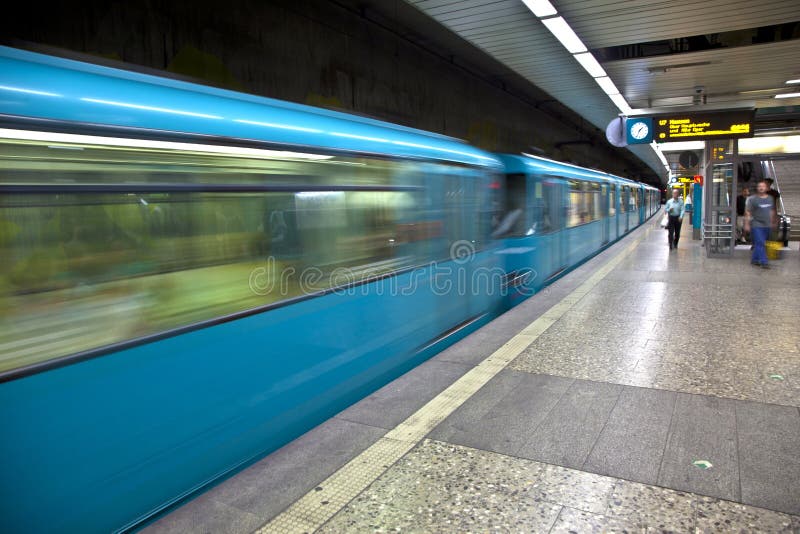 Train Arriving in the Station Stock Photo - Image of symbol, speed ...