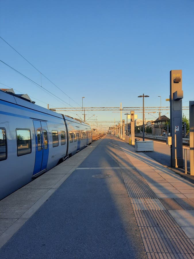 Train Arriving in Train Station Stock Image - Image of aerial ...
