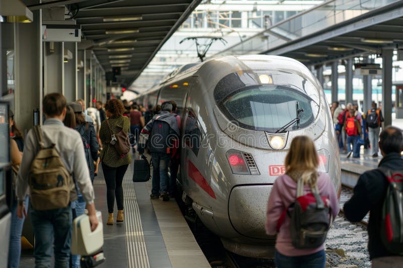 Train Arriving at the Station Stock Illustration - Illustration of ...