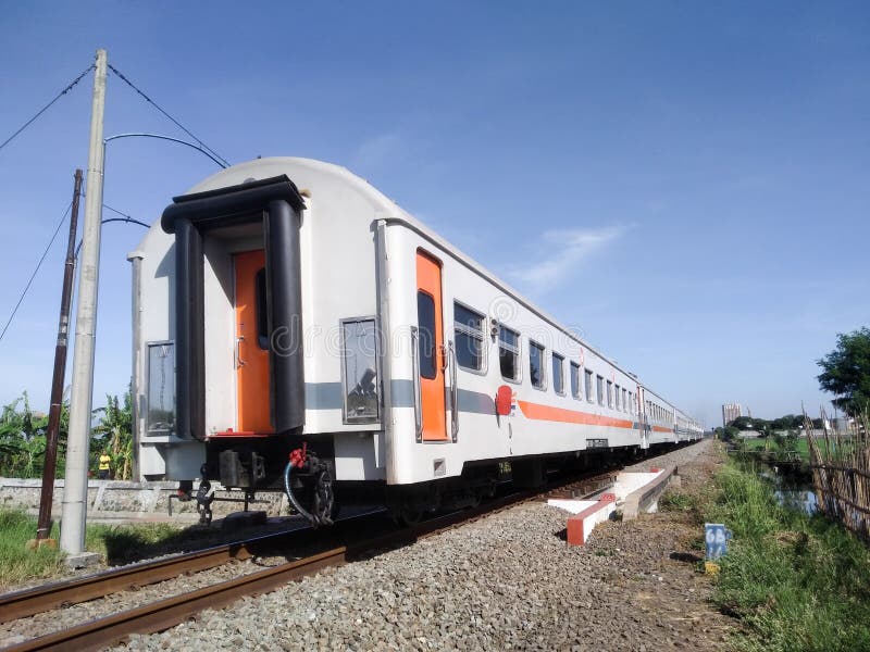Train from behind stock photo. Image of passenger, train - 265084474