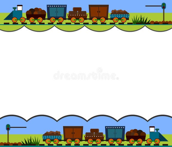 Train border stock illustration. Illustration of background - 22008754