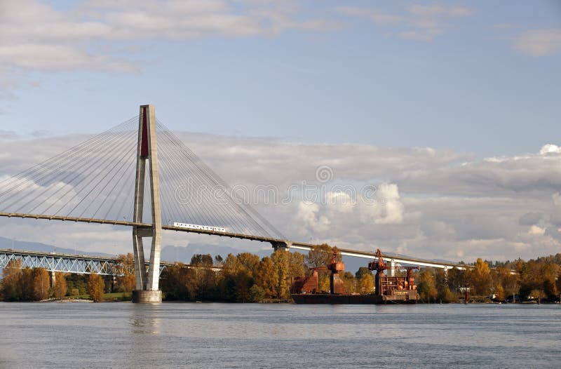 Train Bridge Above the River Stock Image - Image of train, fall: 22404469