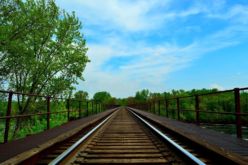 Train Bridge stock image. Image of wisconsin, river, perspective - 50841771