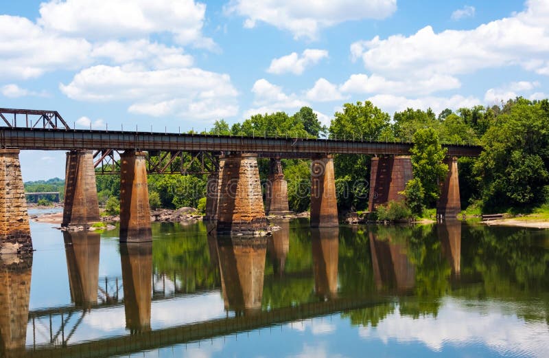 Train Bridge Over a River stock photo. Image of railroad - 28849034