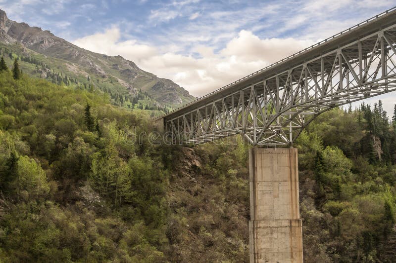 Train Bridge that Stretched Across the Alaskan Wilderness Stock Photo ...