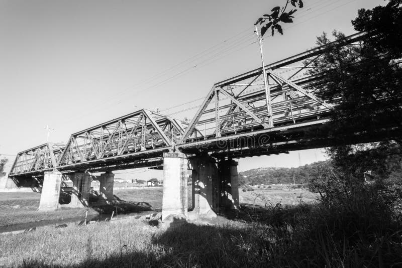 Old Steel Railway Bridge Engineering Stock Photo - Image of ...