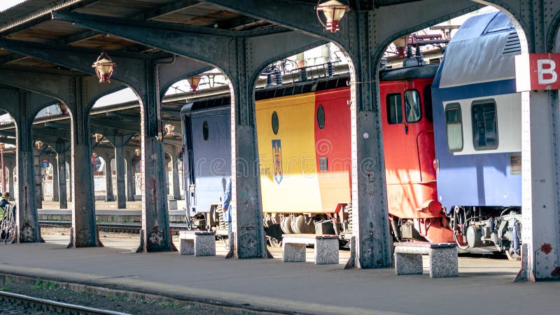 Train at Bucharest North Railway Station (Gara De Nord Bucuresti ...