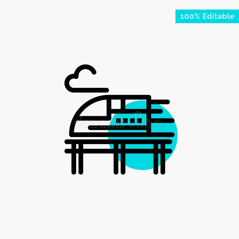 Train, Bullet, Transport Turquoise Highlight Circle Point Vector Icon ...