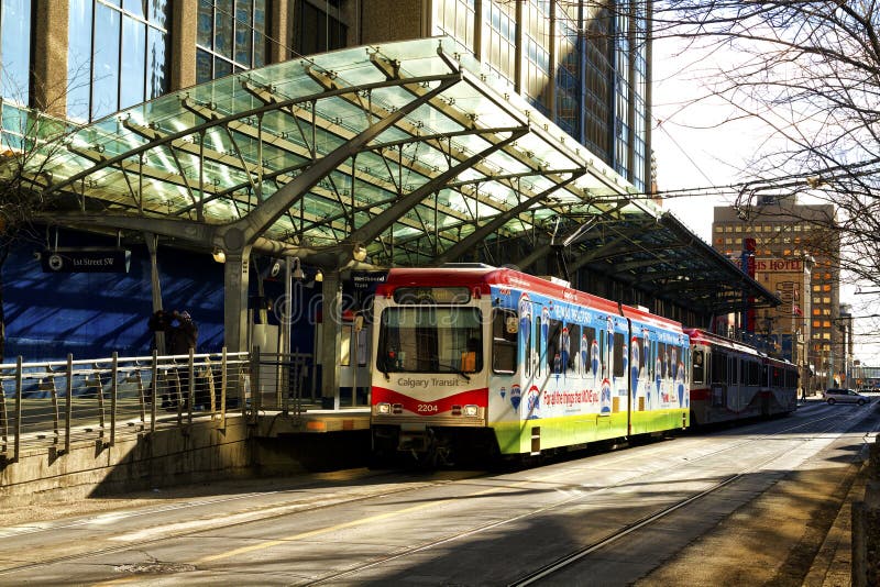 Calgary transit C-train editorial photography. Image of ride - 36228767